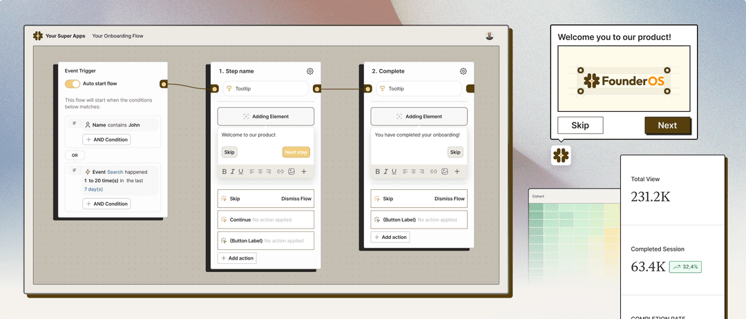 Founder OS - Smarter No-Code Product Tours