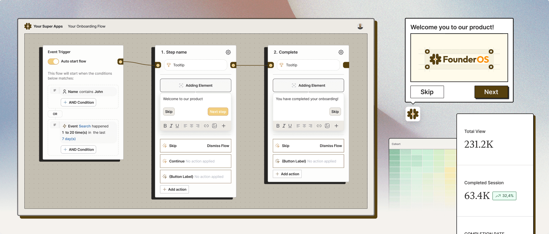 Founder OS - Smarter No-Code Product Tours